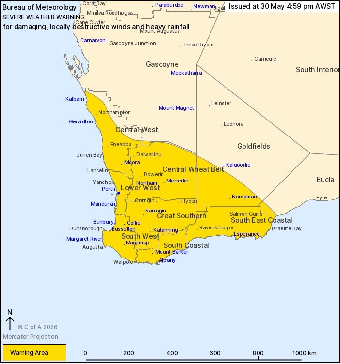 WA and Perth weather forecast: Thousands on alert as ‘strongest storm ...